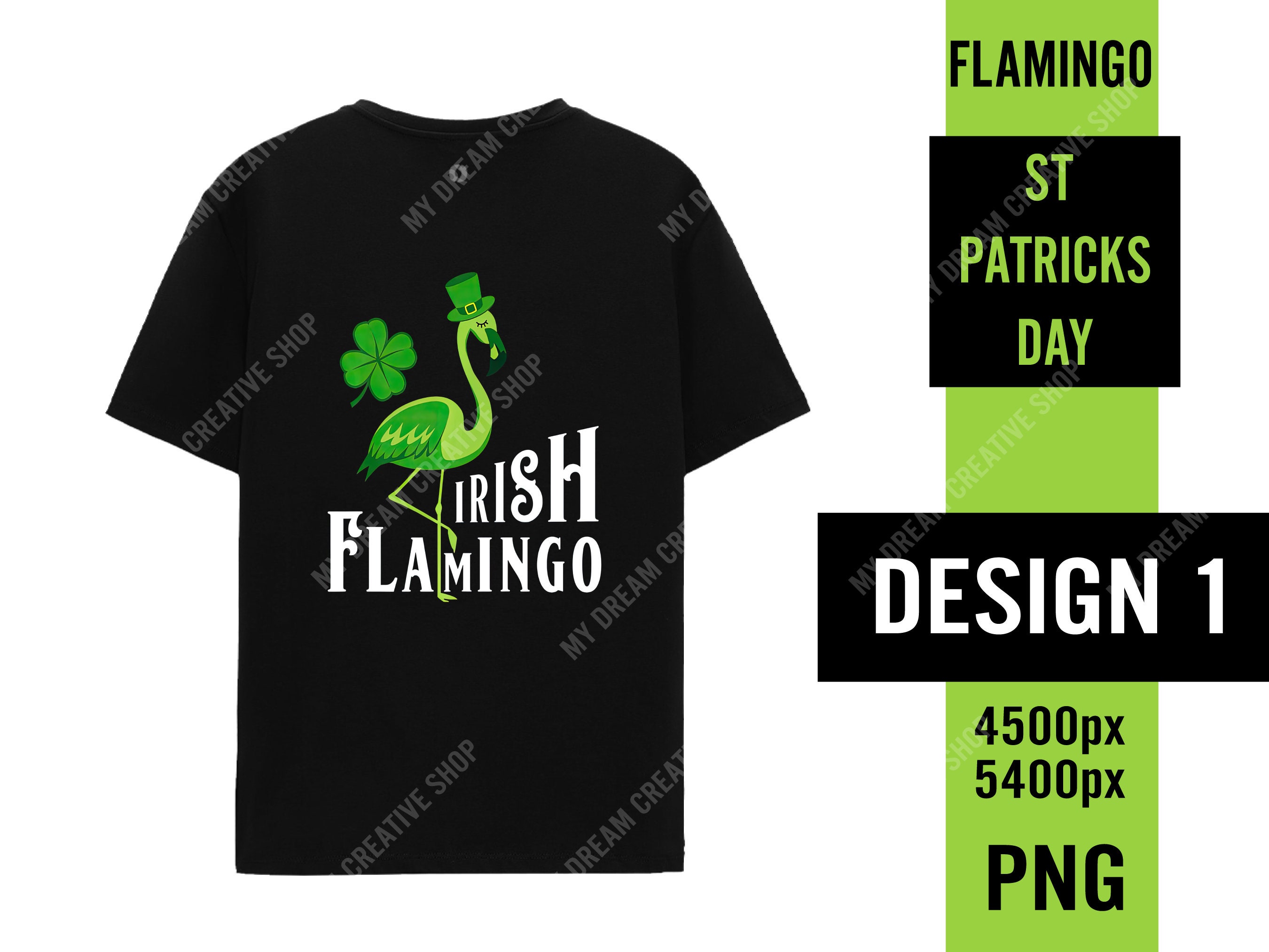 Flamingo Shamrock St Patricks Day PNG, Funny St Patricks Day Png, Irish ...
