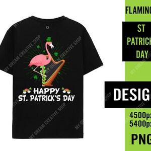 Flamingo Shamrock St Patricks Day PNG, Funny St Patrick’s Day Png ...