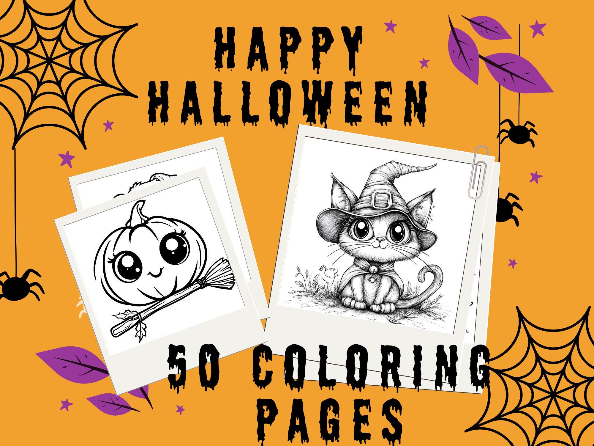 50 Halloween Coloring Pages for Kids, Plus Cover Photo , Toddlers ...