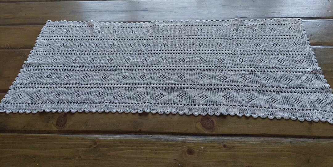 Rectangle Crocheted Table Runner - Etsy