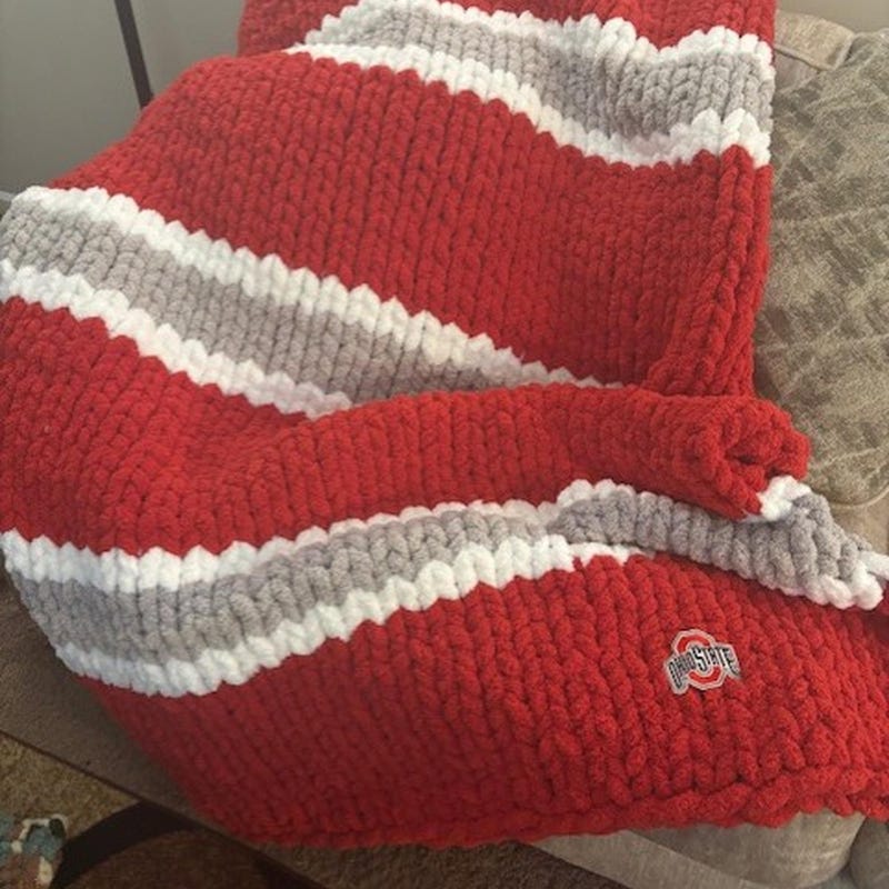 Ohio State Afghan - Etsy