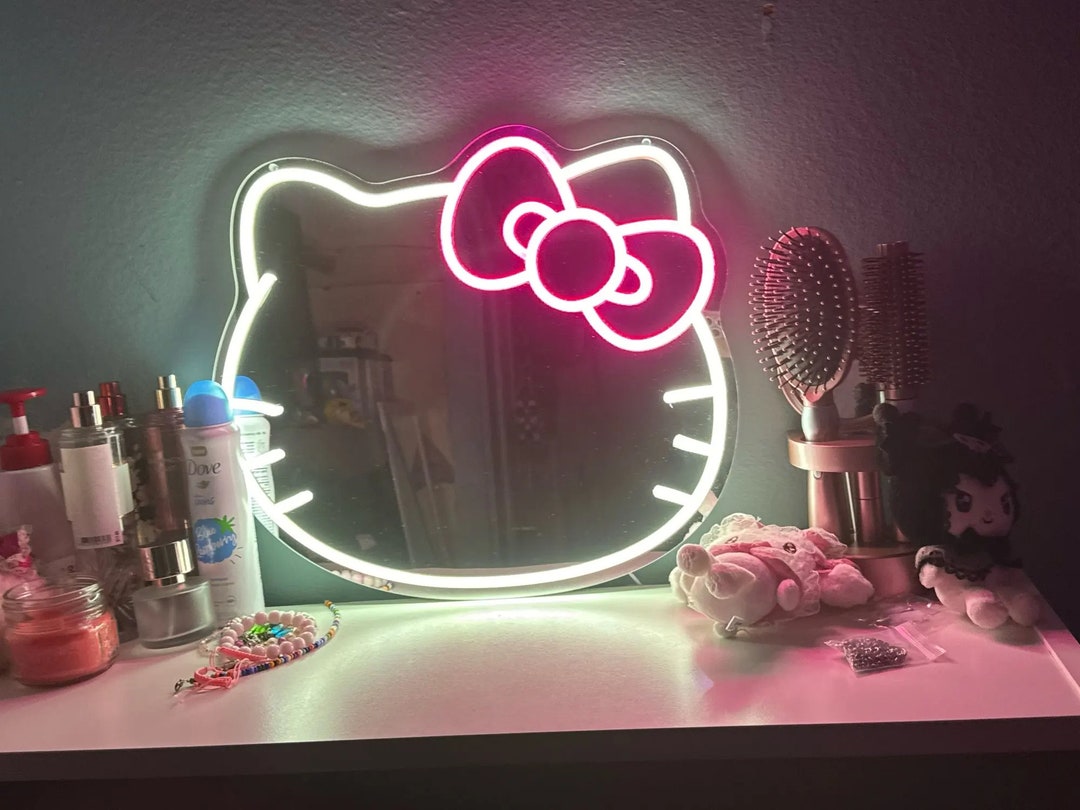 Hello Kitty Vanity Mirror Perfect Valentines Gift, Cute LED Mirror ...