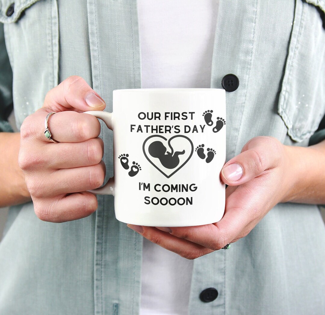 First Father's Day Mug From Baby Bump, Personalized Gift for First ...