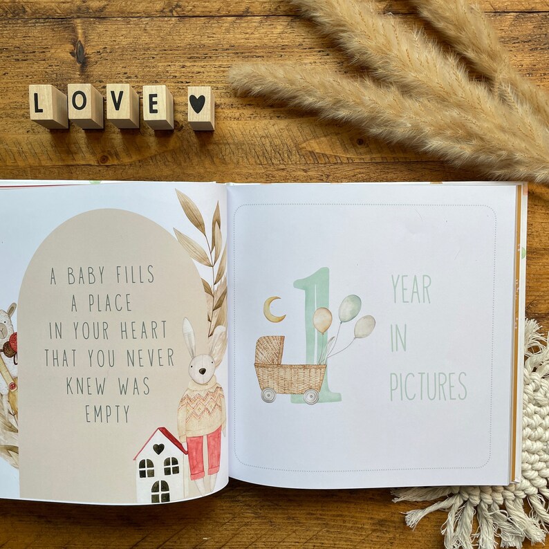 Baby Memory Book - Photo Keepsake Journal to Record Special Moments in ...