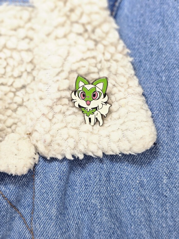 Sprigatt Poke Enamel Pin Pocket Monster Collectible B… - Gem