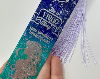 Virgo Zodiac Sign Holographic Magnetic Bookmark - Etsy
