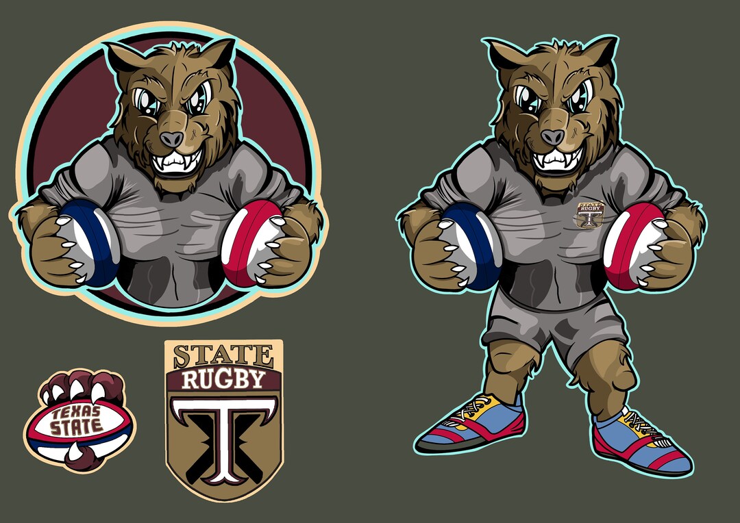 Texas State Rugby Logos - Etsy