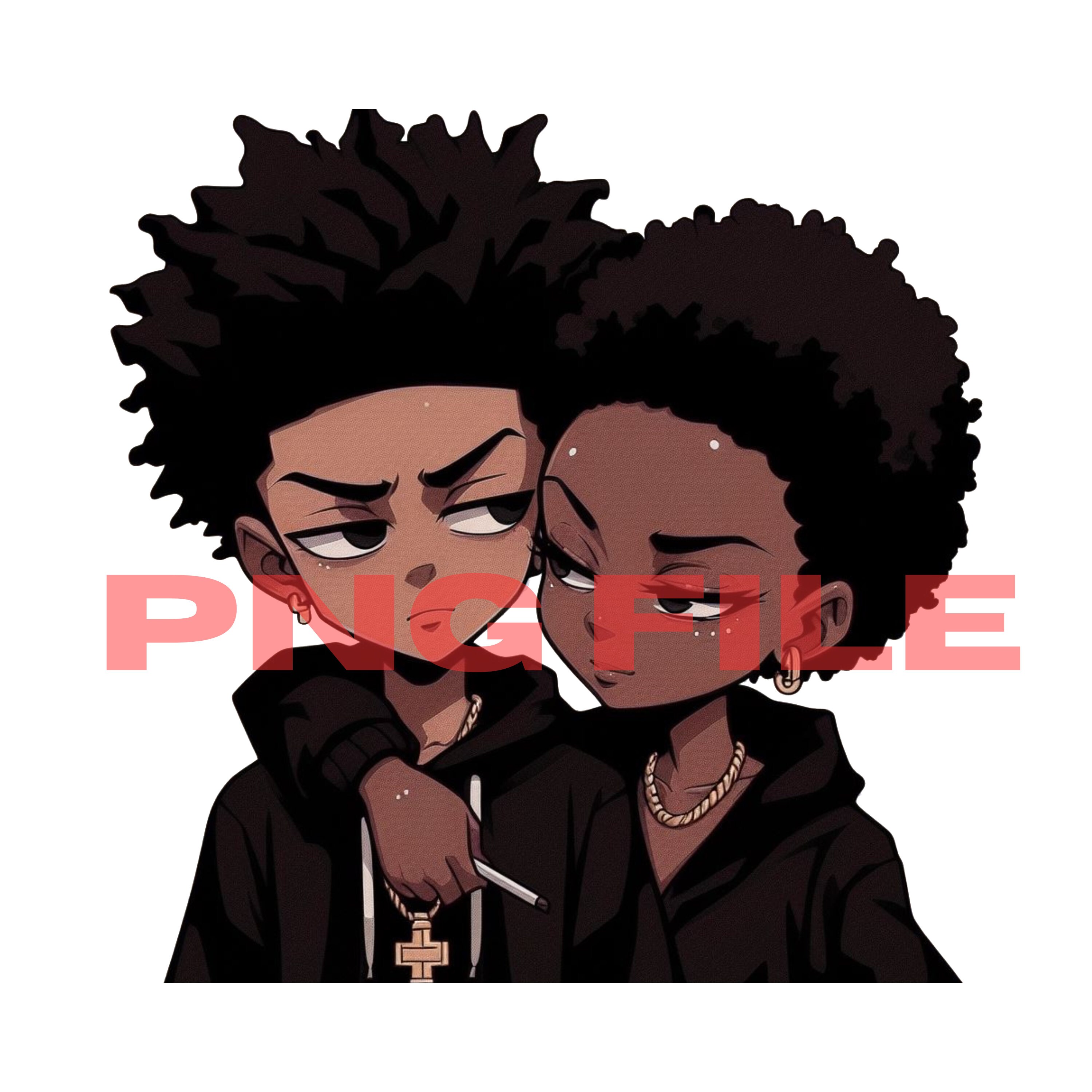 Lover Boy Png, Valentines Day PNG, Black Love Clipart, Boondocks Png ...
