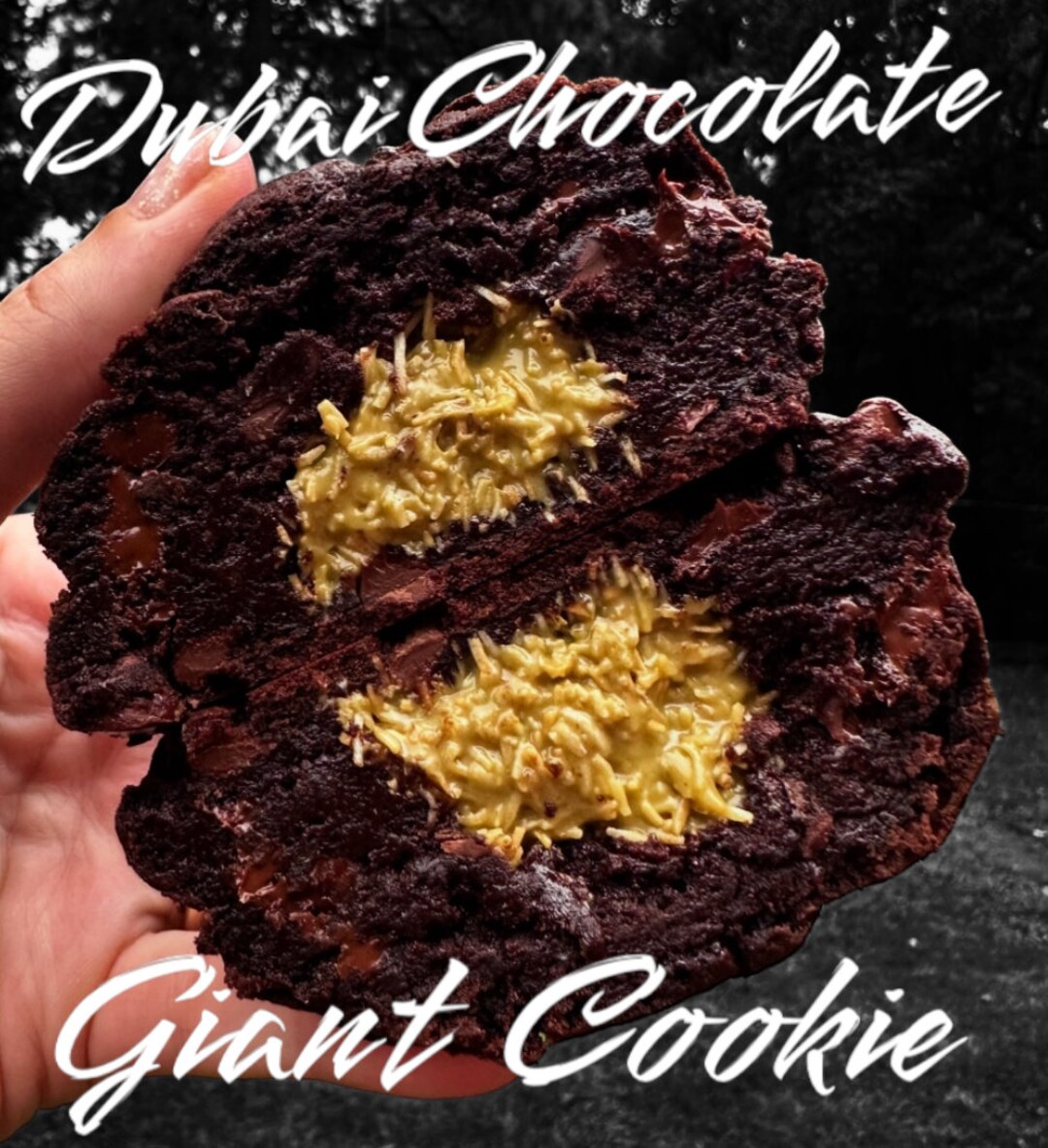 Chocolate Kanafeh Giant Cookie Recipe | Rich Choc. Giant Cookie Kataifi ...