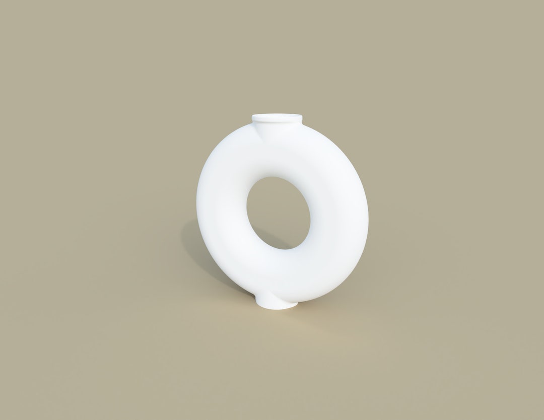 Modern 3D Printed Circular Vase With Unique Hole Design - Etsy