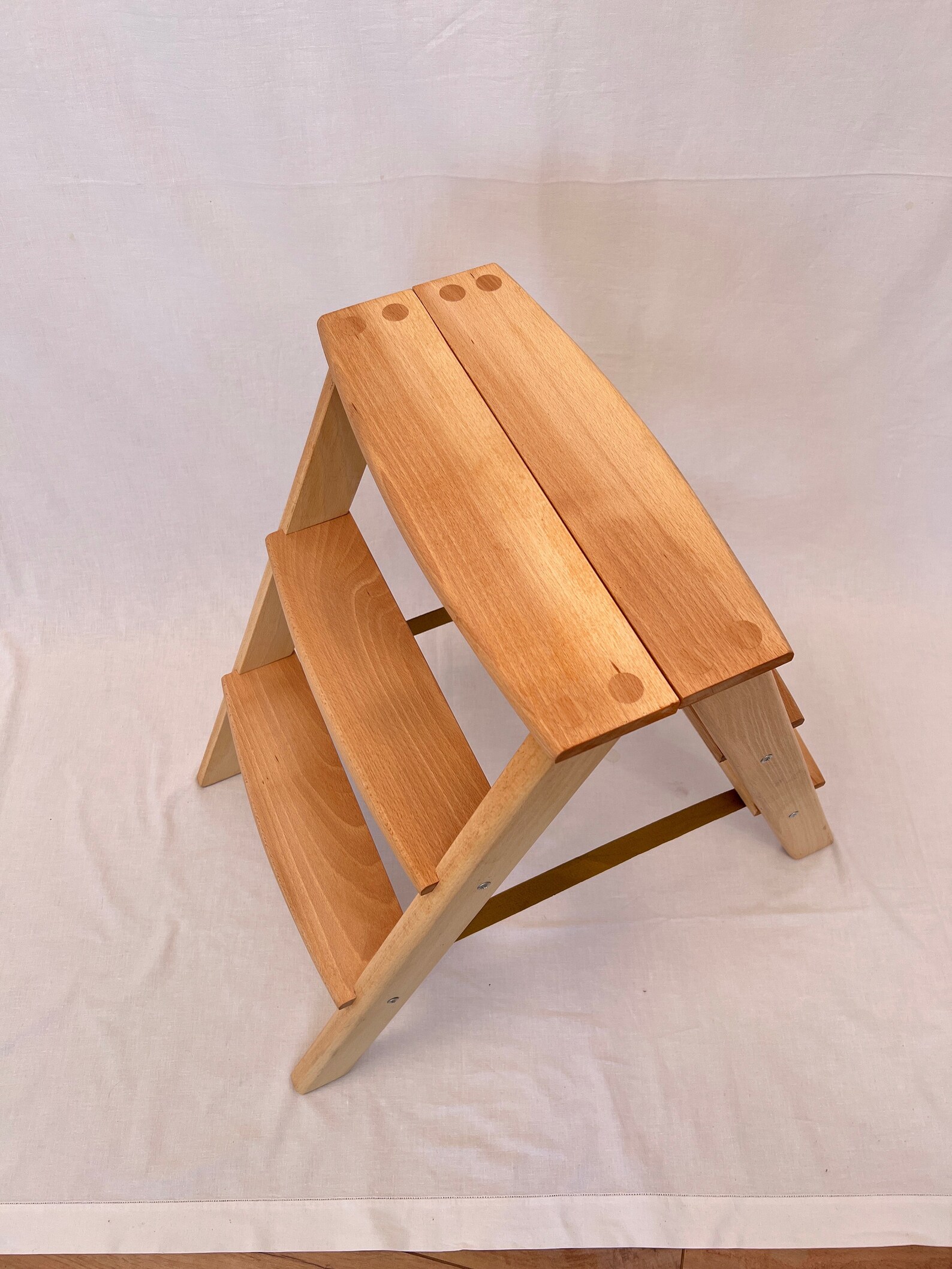 A Wooden Folding Ladder Made of Oak for Home,kitchen,flower Stand and ...