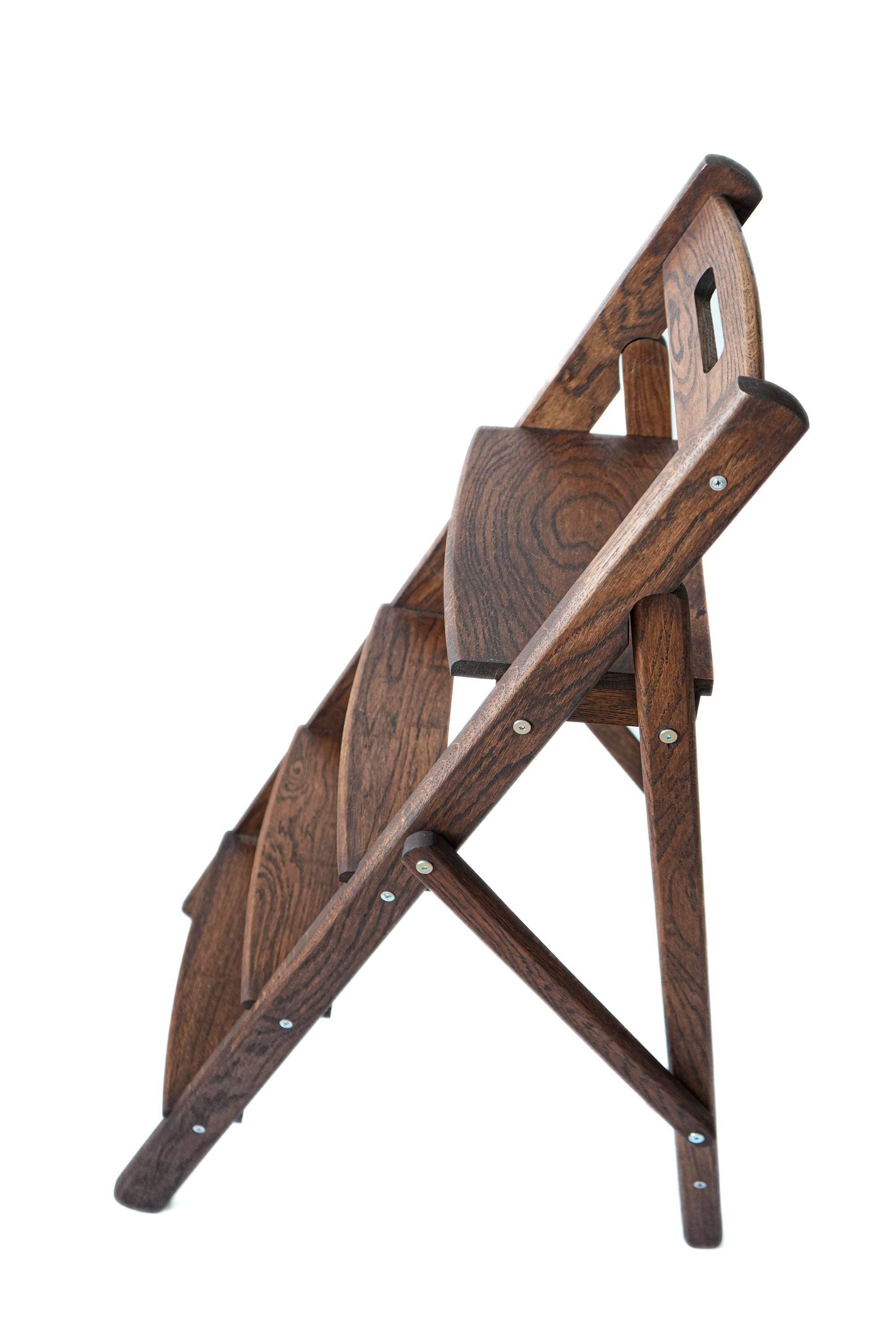A Wooden Folding Ladder Made of Oak. Size 110cm High43 Inchesfor Home ...