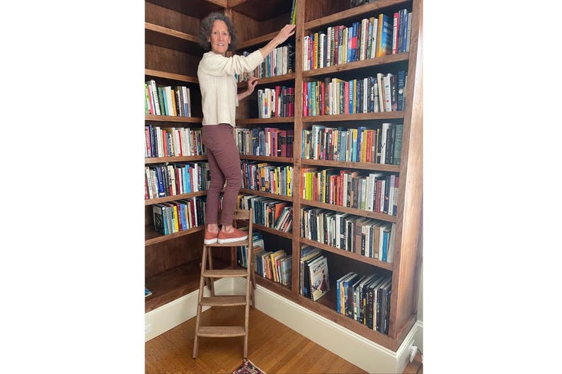 Wooden Oak Folding Ladder - Ukrainian Crafted Vintage Style Stepladder ...