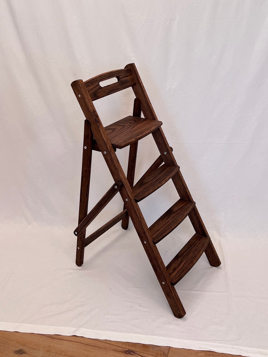 A Wooden Folding Ladder Made of Oak for Home, Kitchen,library,flower ...
