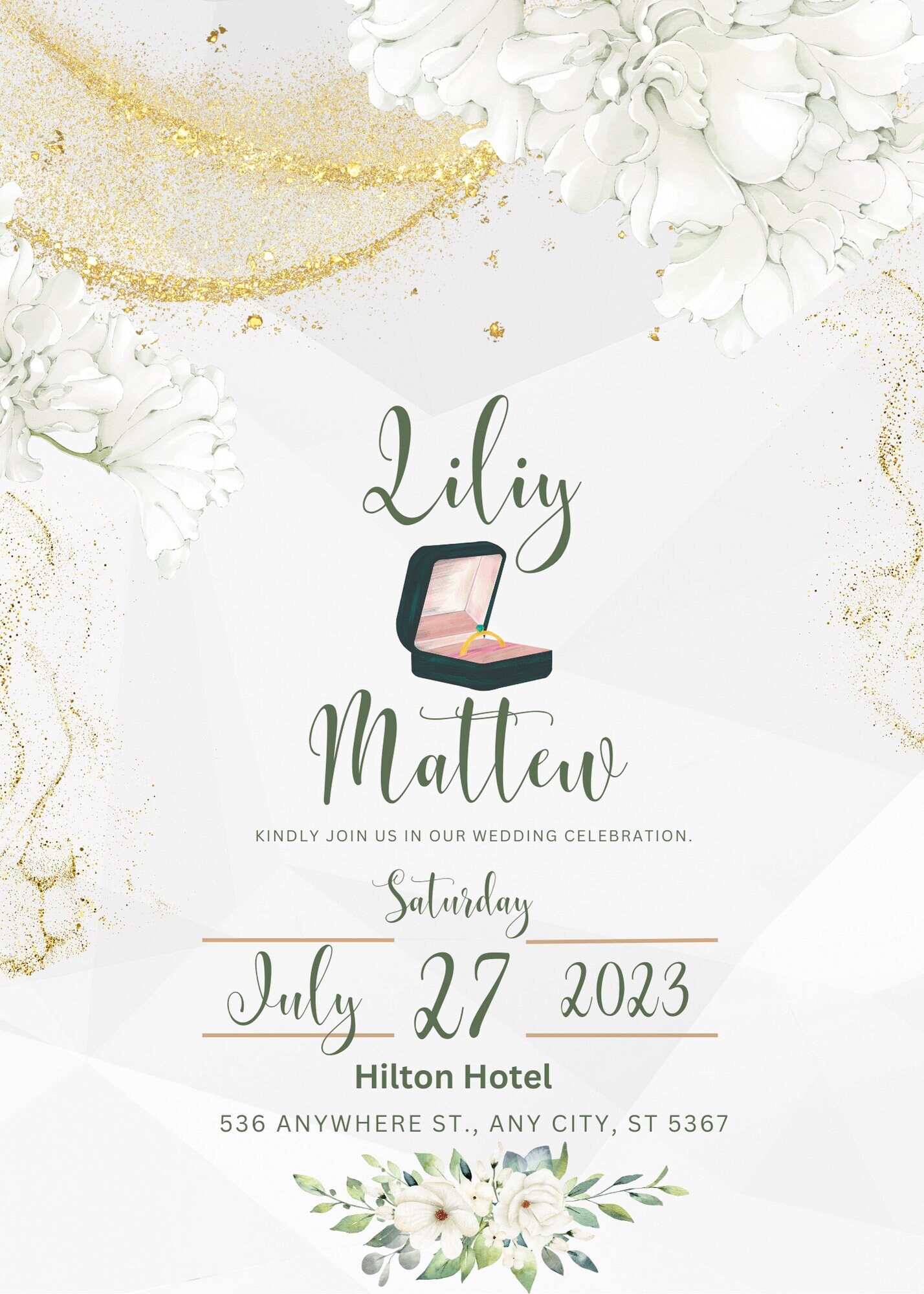 Minimalist Wedding Invitation - Etsy