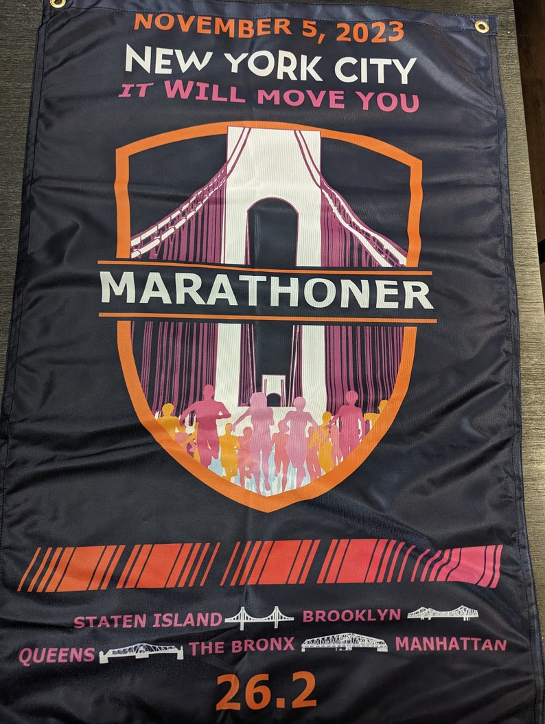NYC Marathon Flag - Etsy