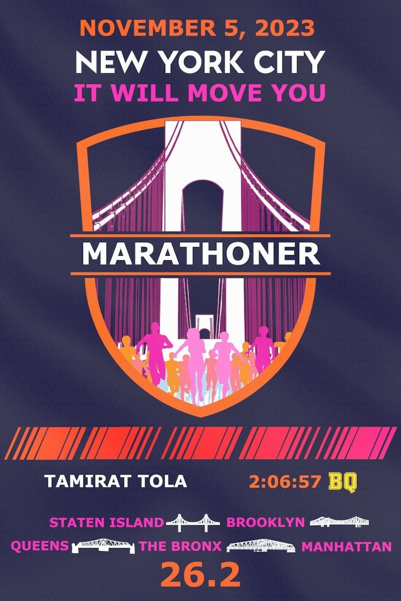NYC Marathon Flag - Etsy