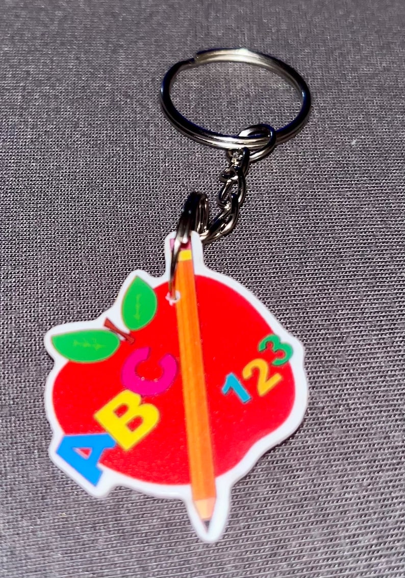 School Themed Keychain Collection Cute & Durable Designs for Students ...