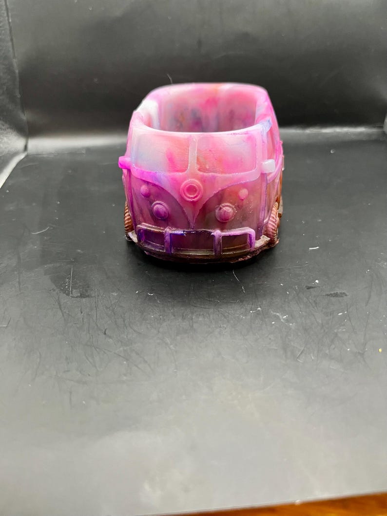Mini VW Bus Resin Planter: Colorful Desk Decor - Etsy