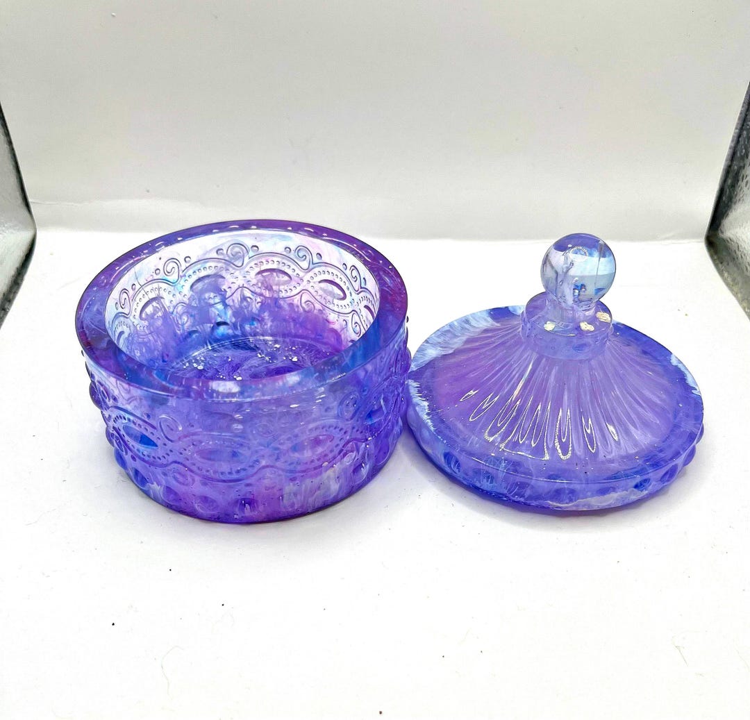 Fluted Storage Container With Lid. Handmade From Resin by Loves2craft ...