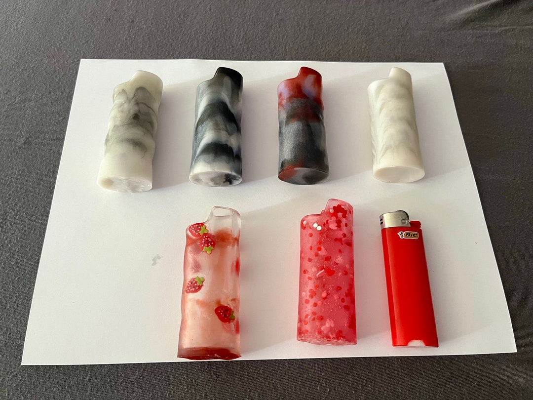 Contour Grip Hard Acrylic/resin Lighter Cases fit Full Size Plain BIC ...