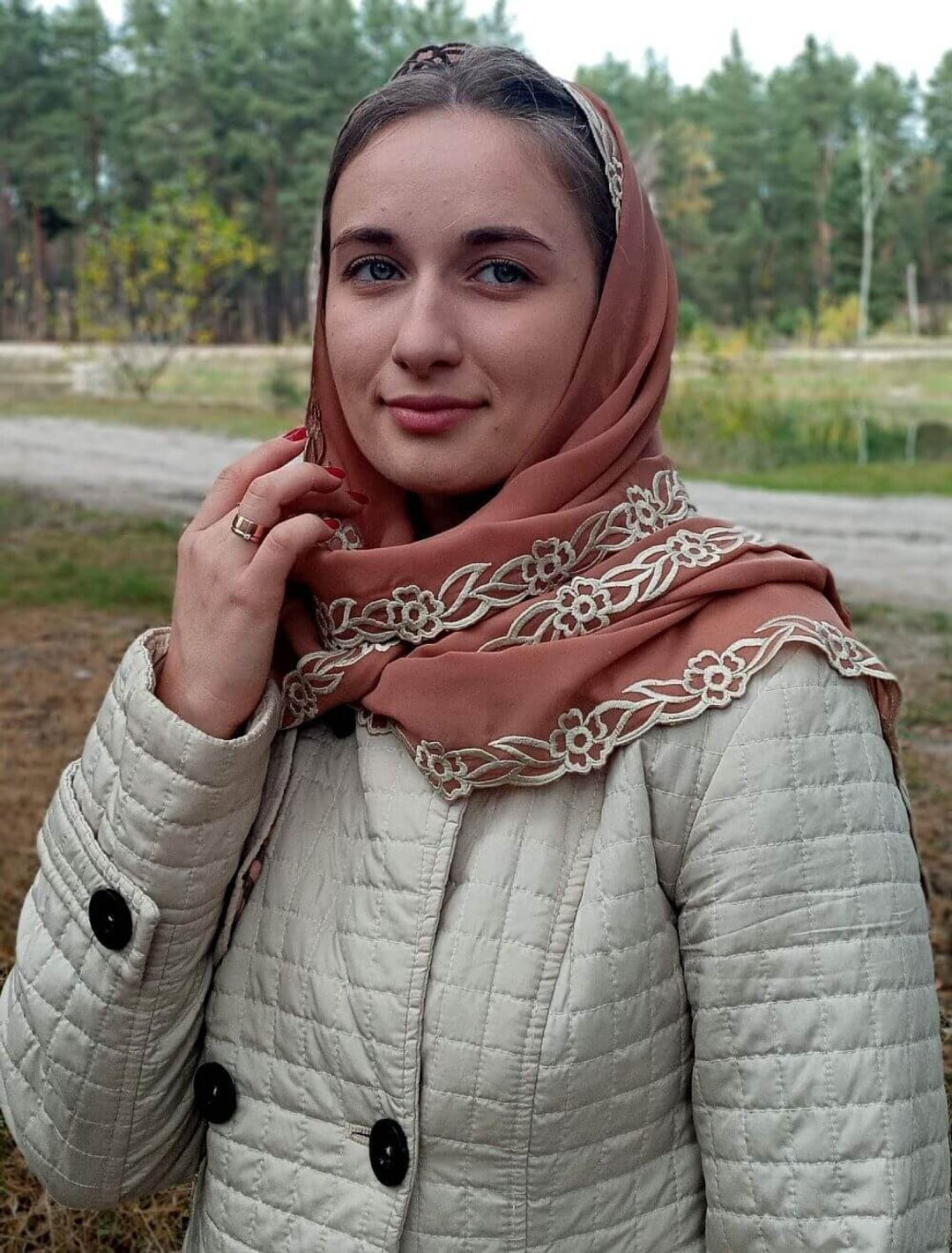 Orthodox Handmade Embroidered Scarf. Chiffon Lightweight Floral Hair ...