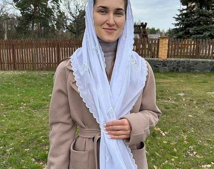 Orthodox Veil Mantilla Scarf Head Covering for Woman for Church From ...