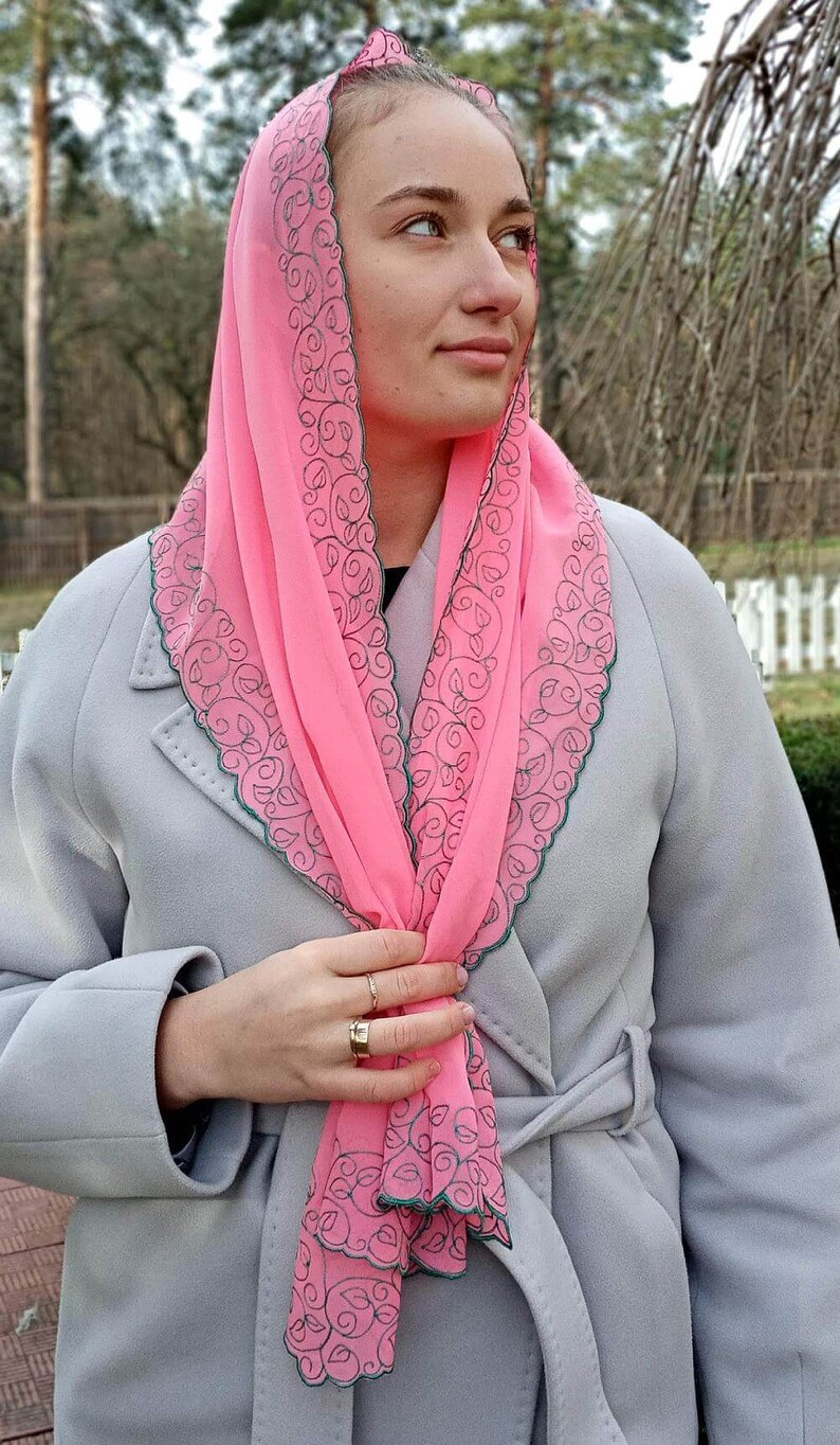 Blue Orthodox Christian Scarf: Lightweight Head Wrap - Etsy