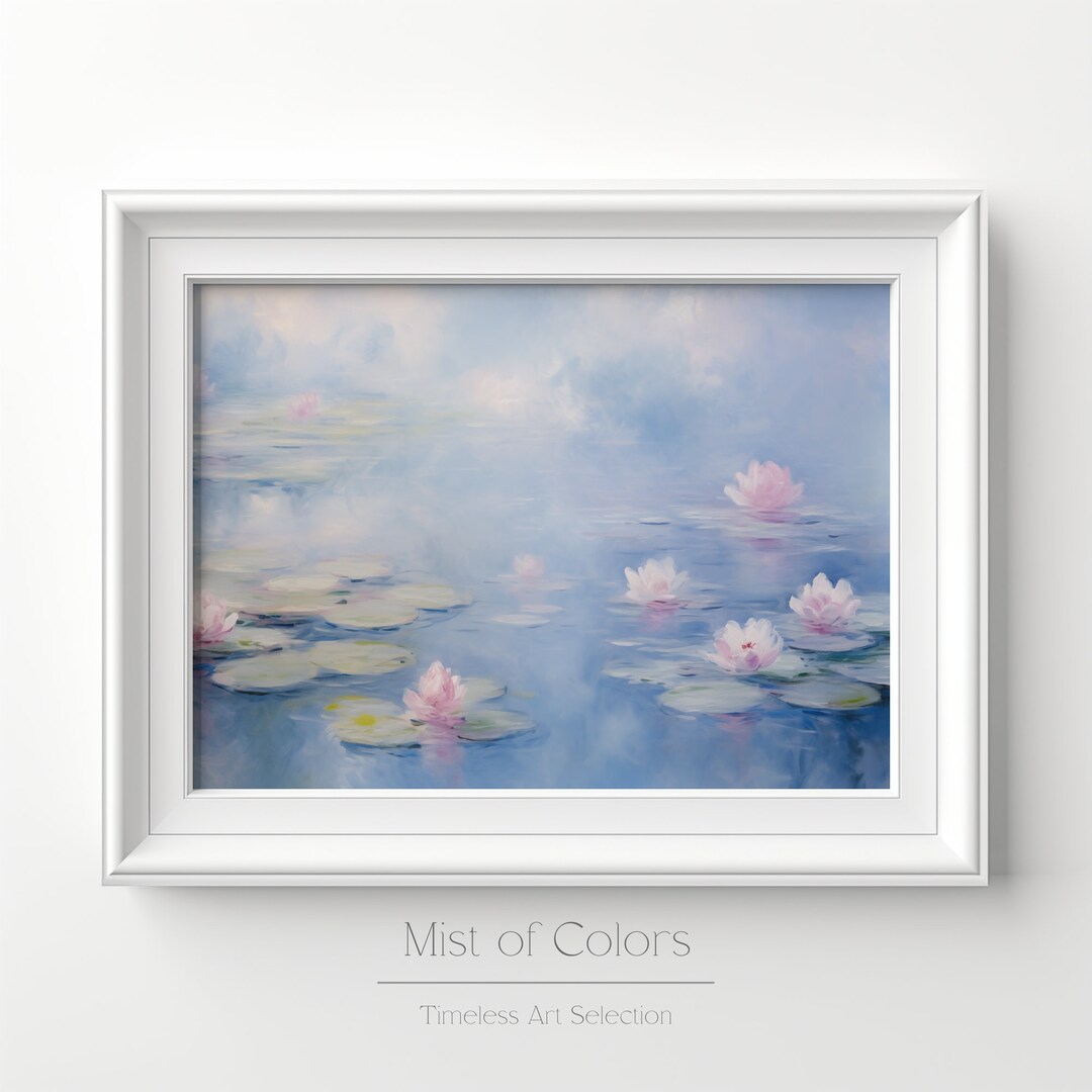 Water Lilies by Claude Monet Print Inspiration Vintage Art ...