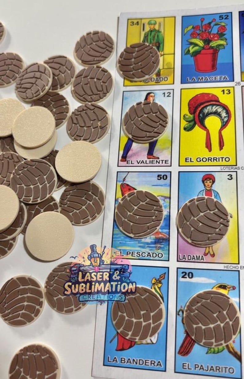 Loteria Game Concha Chips, Mexican Bingo, Party Favors, Pan Dulce ...