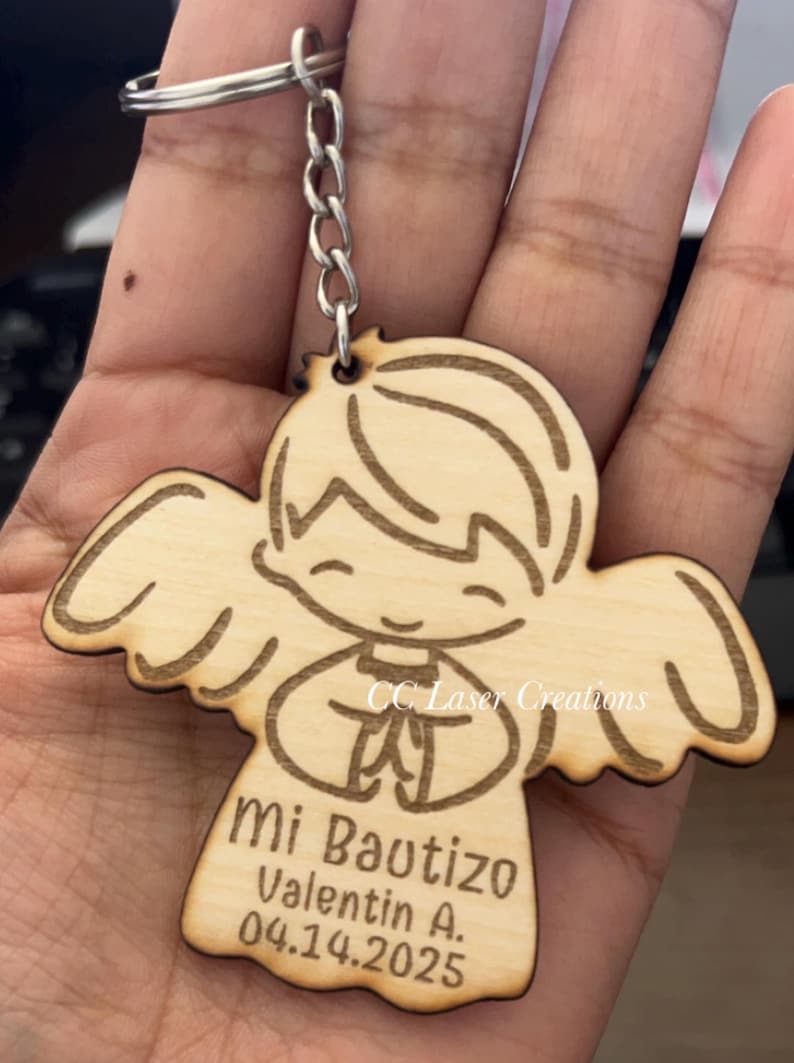 Baptism Laser Engraved Gifts,wood Baptism Keychain,baptism Keychain ...