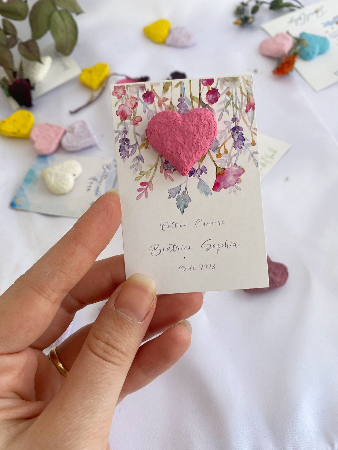 Plantable Personalized Wedding Seed Favors Seed Packet-seed Paper Baby ...