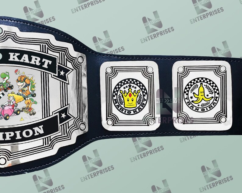 Mario Kart Championship Belt Trophy Super Mario Racing Game Title Belt ...