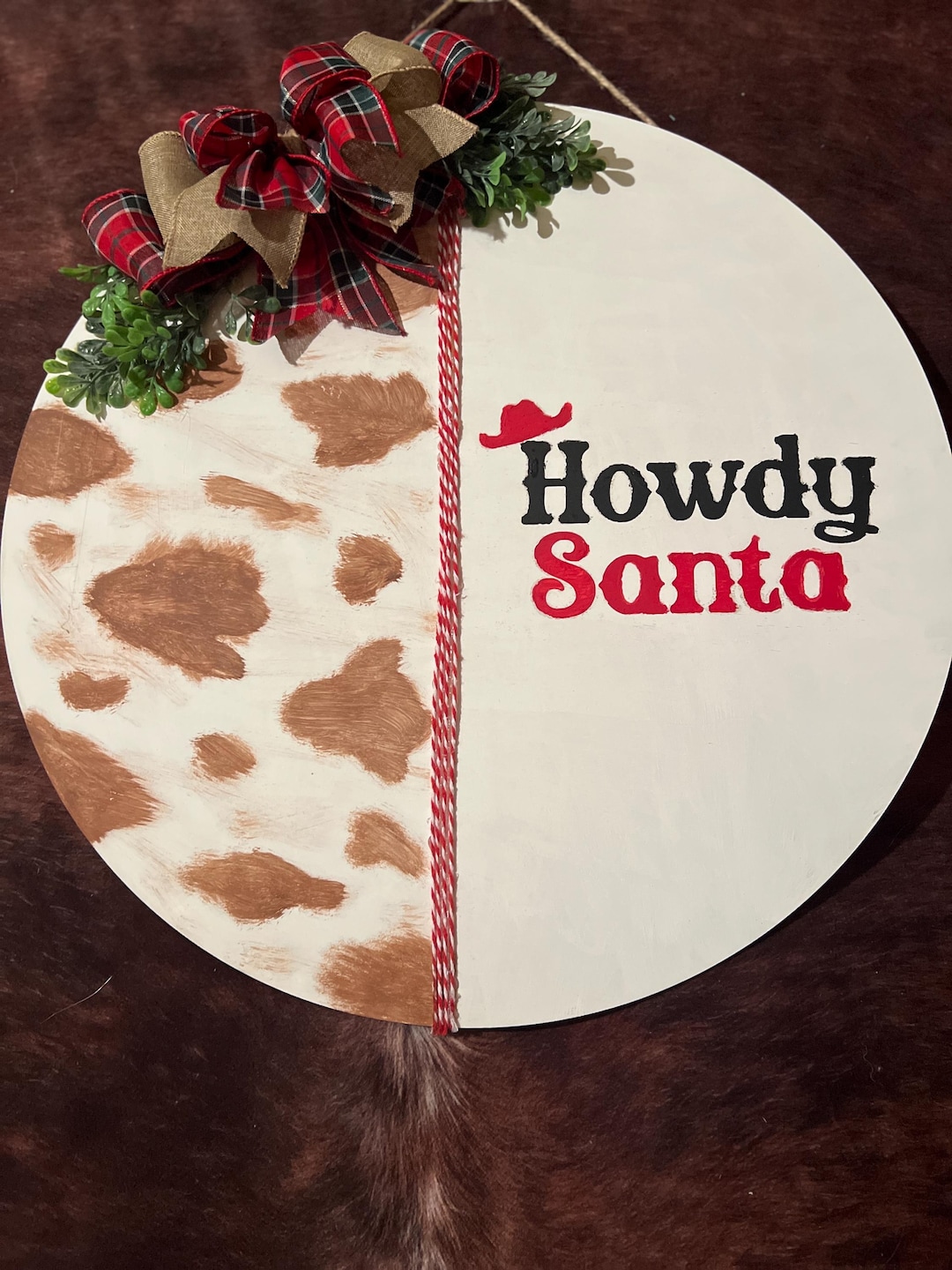 Howdy Santa Door Hanger/merry Christmas/ Door Hanger / Holiday Decor ...