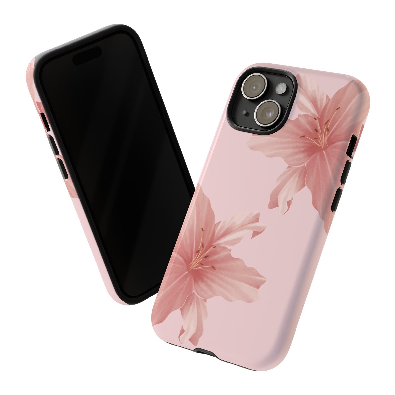 Pink Lily Flower Phone Case, Girly Phone Case, Gifts for Her, iPhone 16 ...