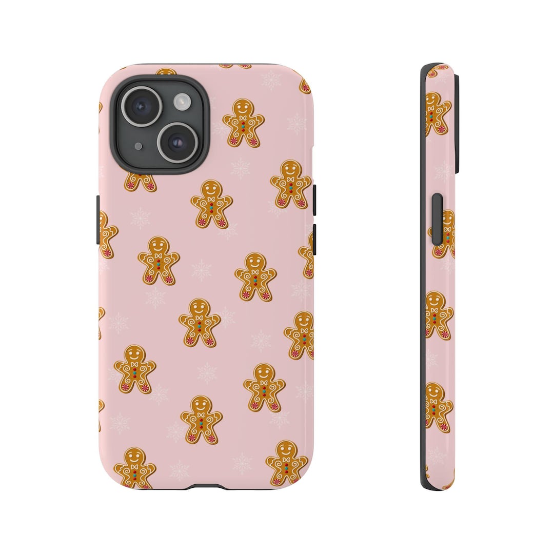 Pink Gingerbread Man Phone Case, Christmas Case, Tough Cases, Gifts for ...