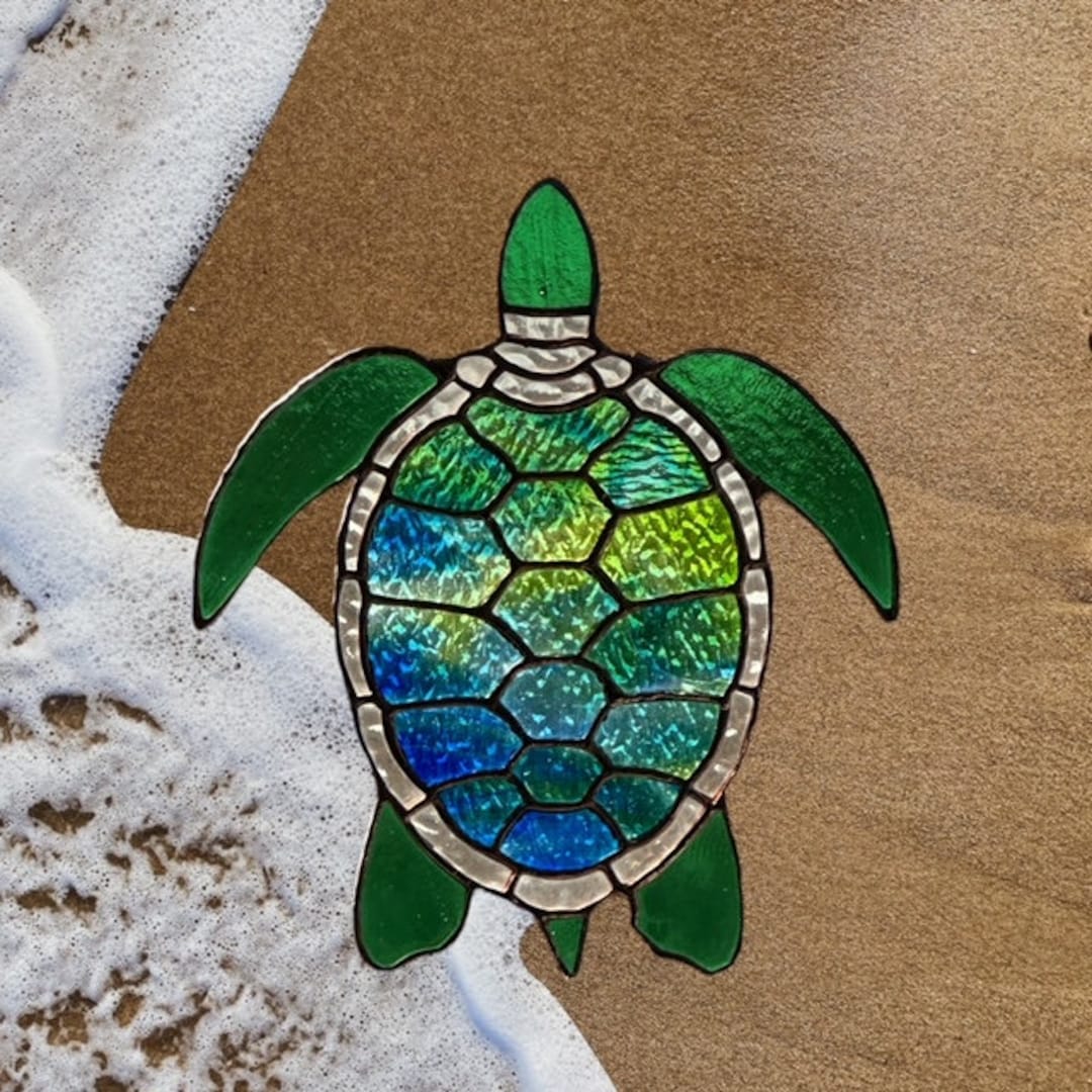 Stained Glass Sea Turtle - Etsy