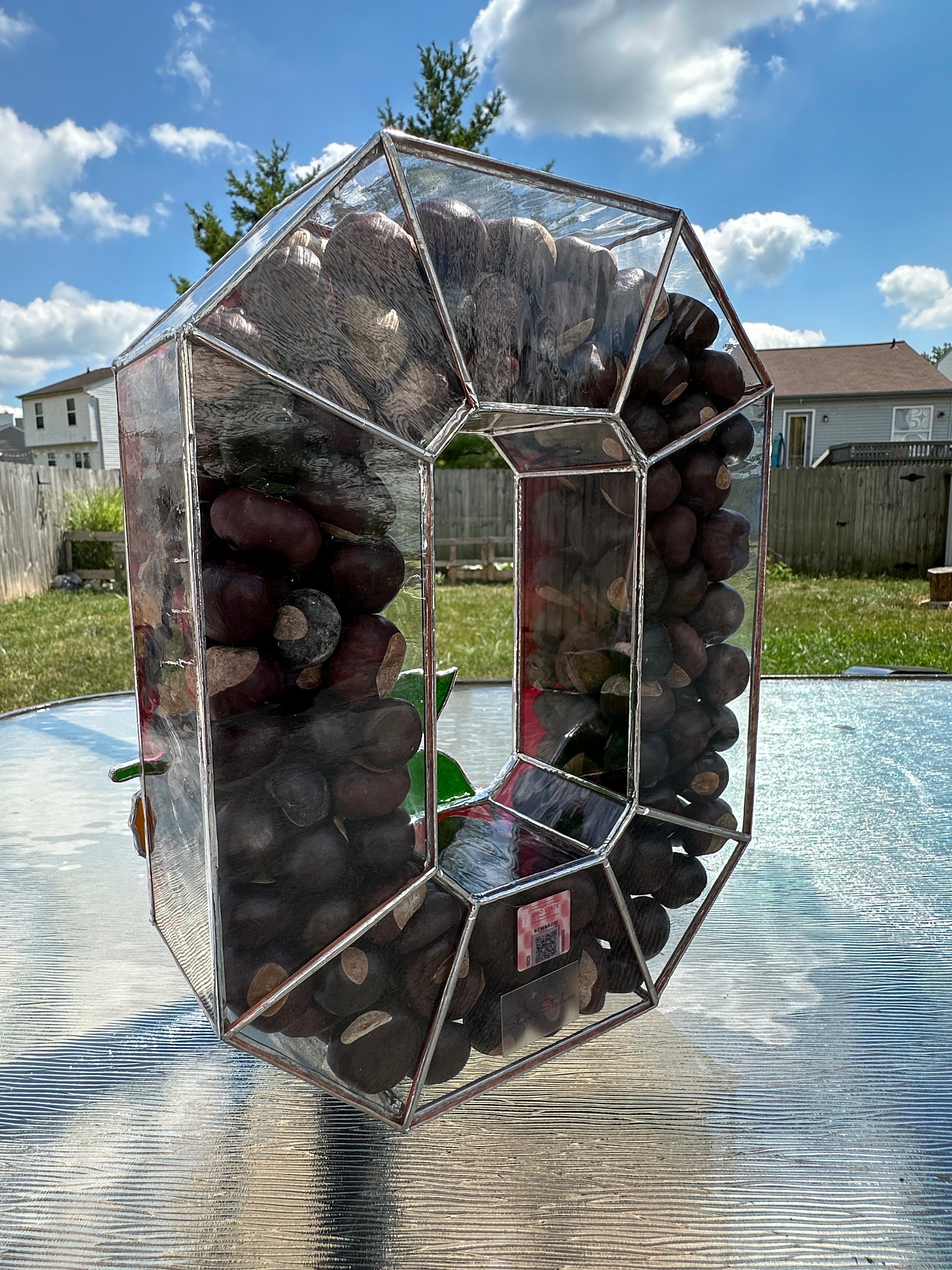 Licensed Large Glass Block O Filled With Local Buckeyes. - Etsy
