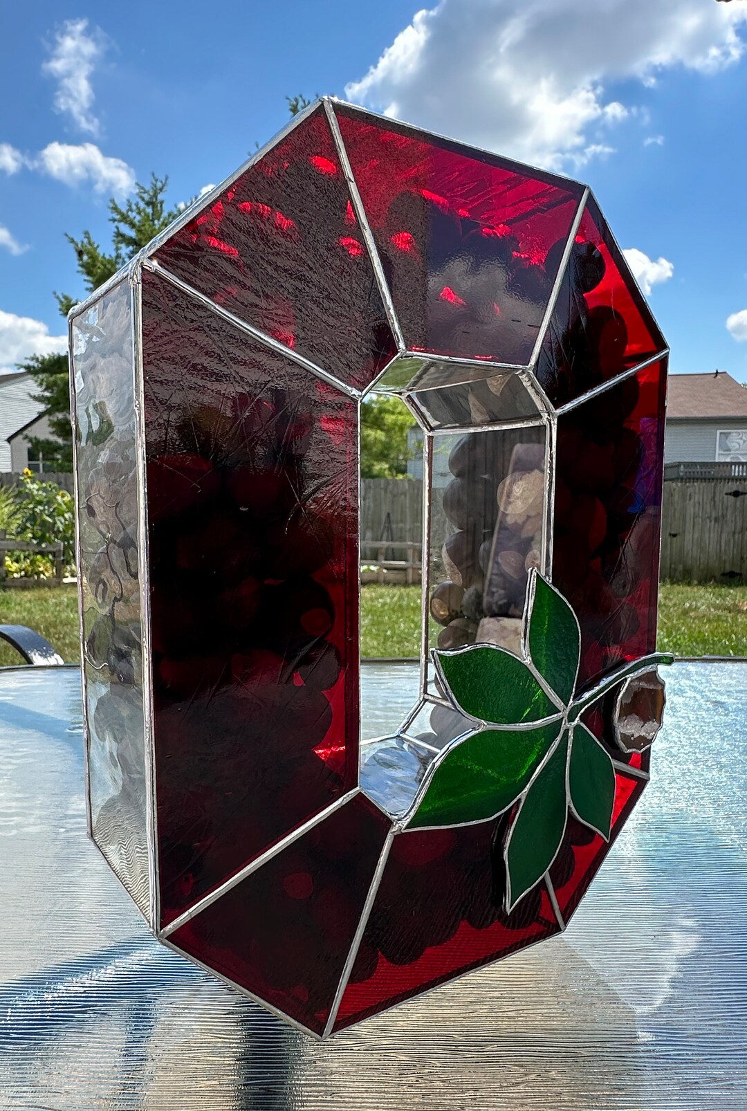 Licensed Large Glass Block O Filled With Local Buckeyes. - Etsy