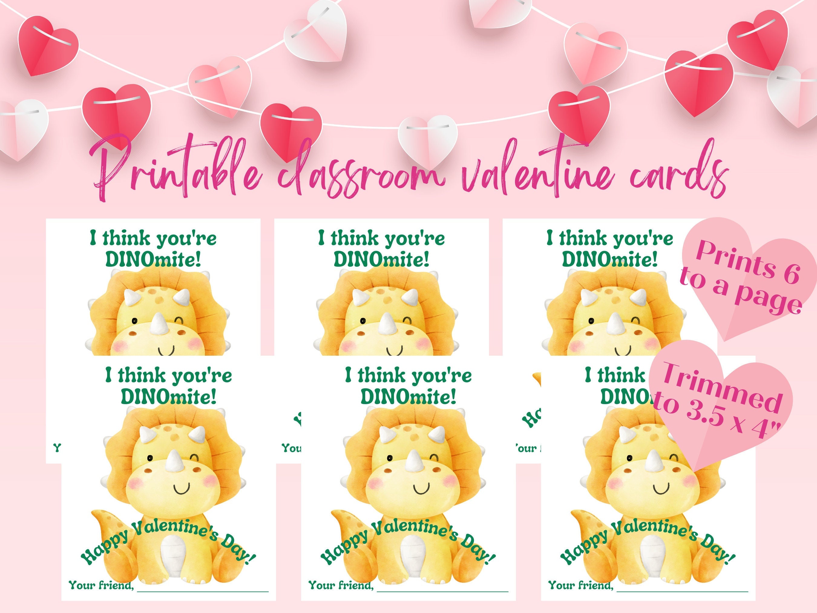 Dinosaur Valentines Cards Printable Kids Valentine Cards Valentine Puns ...