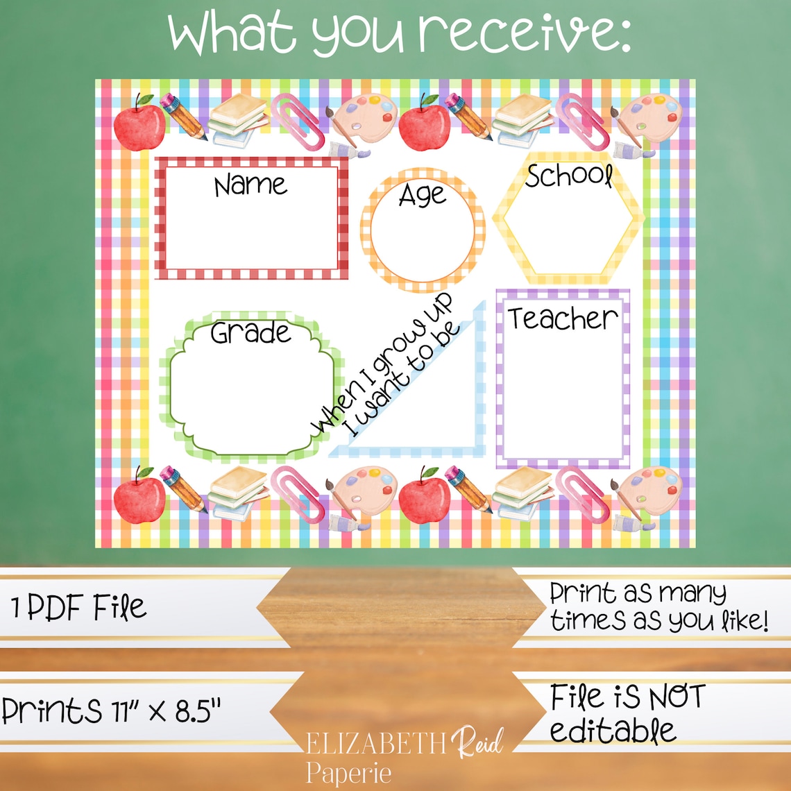 First Day of School Printable Sign for Back to School Digital Download ...