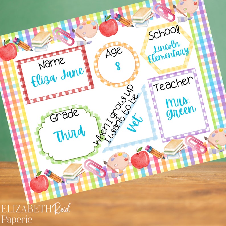First Day of School Printable Sign for Back to School Digital Download ...