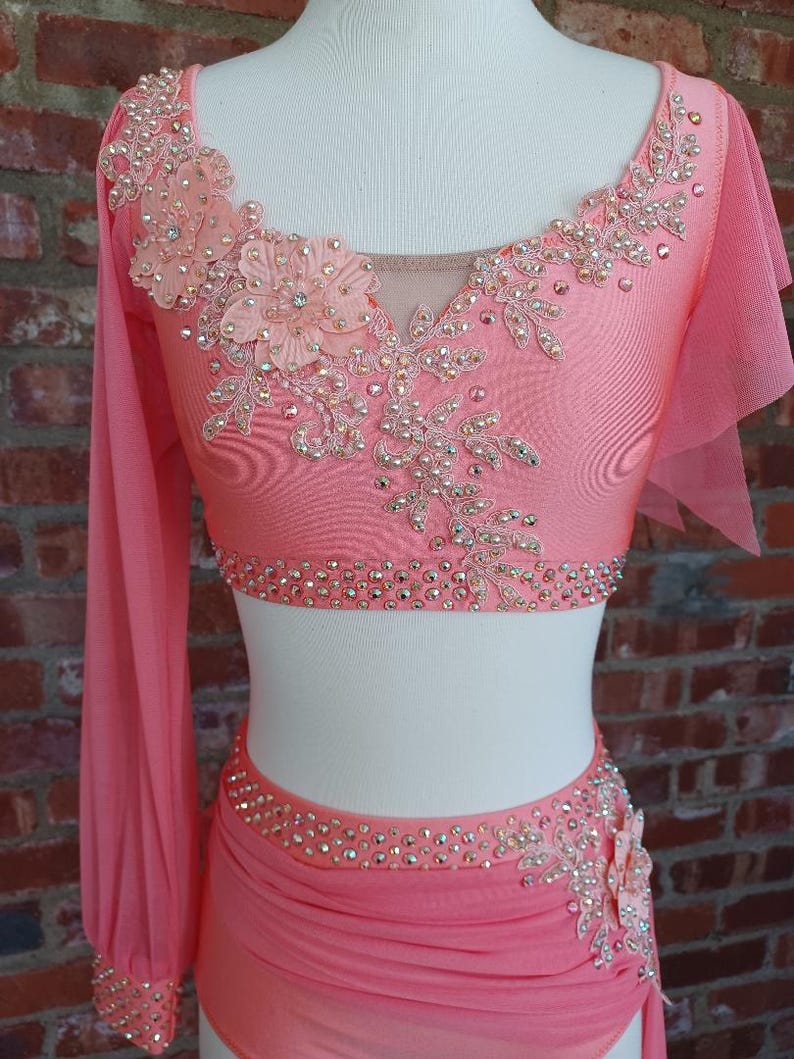 Coral and Peach 2 Piece Lyrical Costume Adult Small - Etsy
