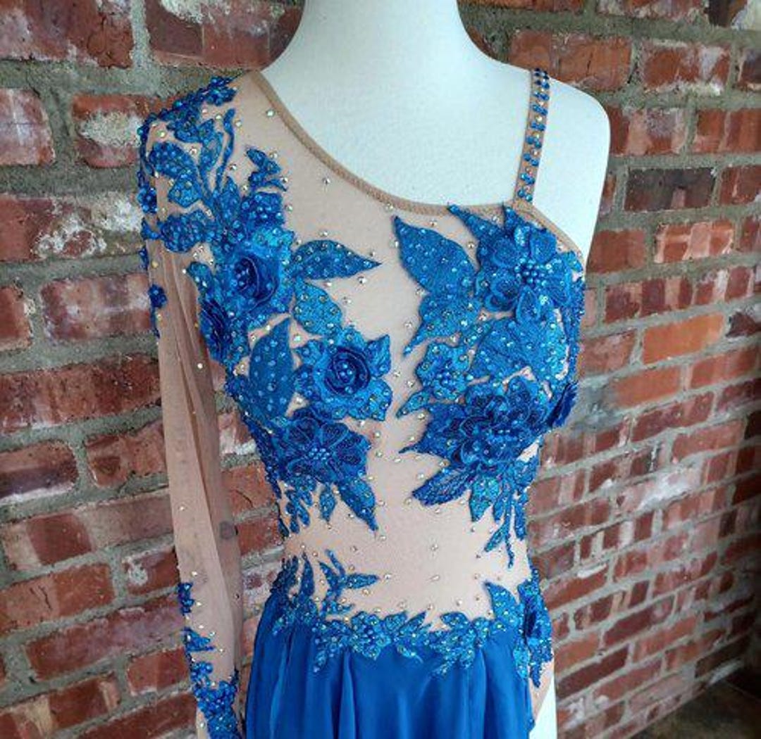 Blue Roses Lyrical Dress -XS Adult Dance Costume - Etsy