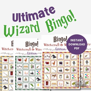 Magic School Bingo, Wizard Party Games, Halloween Party Games, Wizard ...