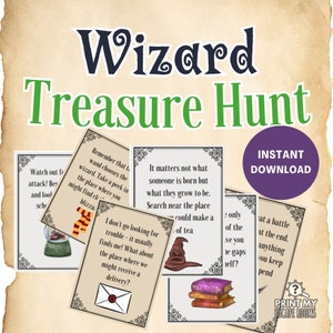 Wizard Treasure Hunt for Kids Birthday Party Game Magical Scavenger ...