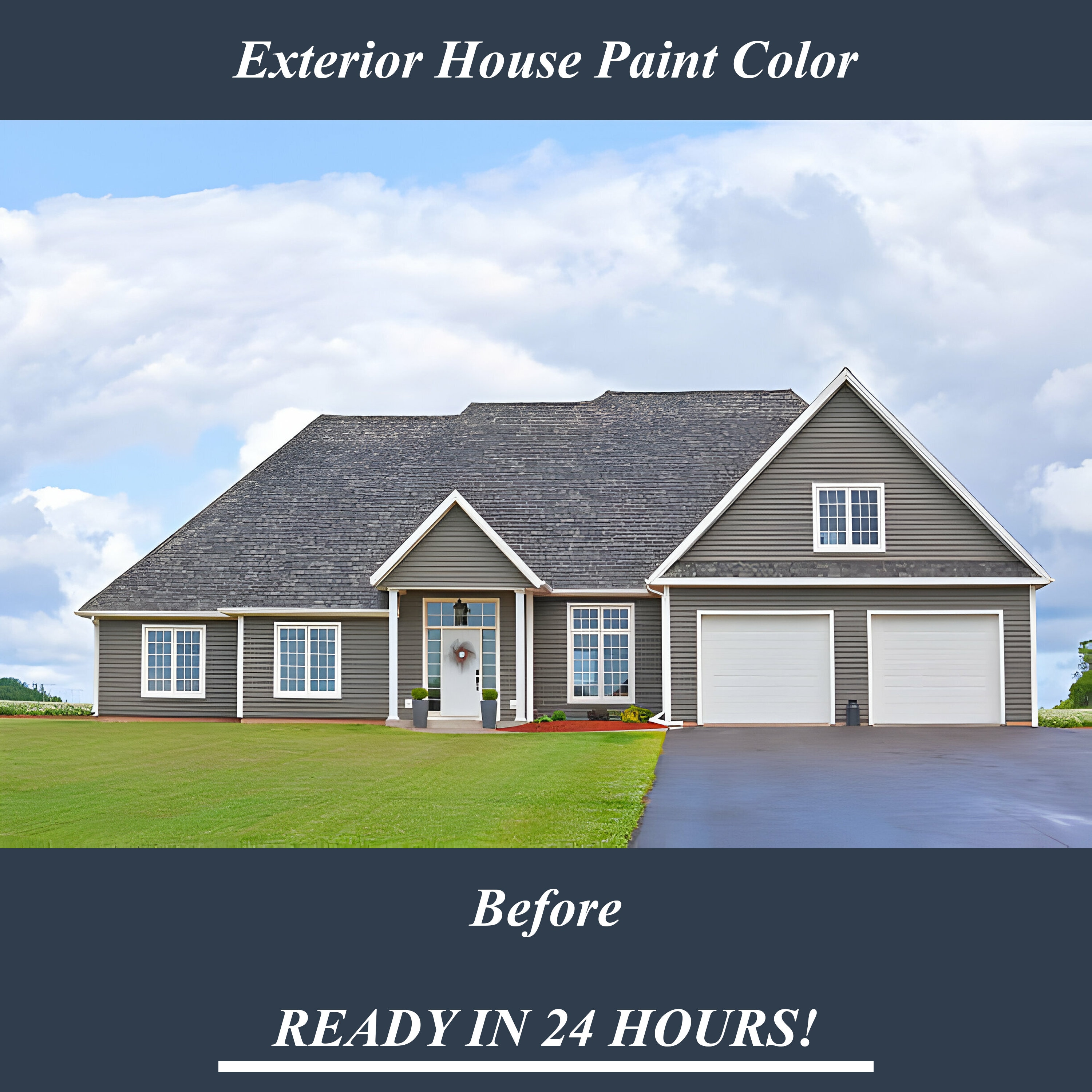 4 Color Options Full Exterior House Consultation, Exterior Color ...