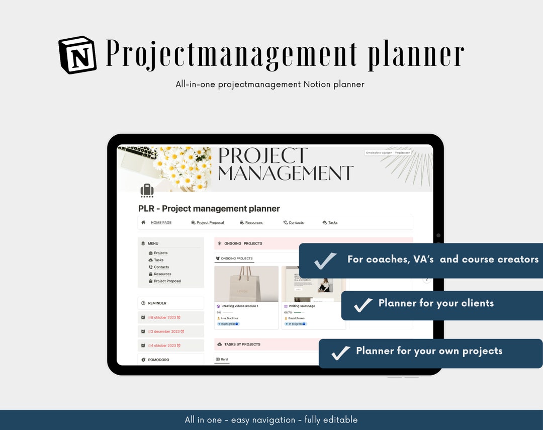 Notion Project Management Tool for Organized and Efficient Work ...