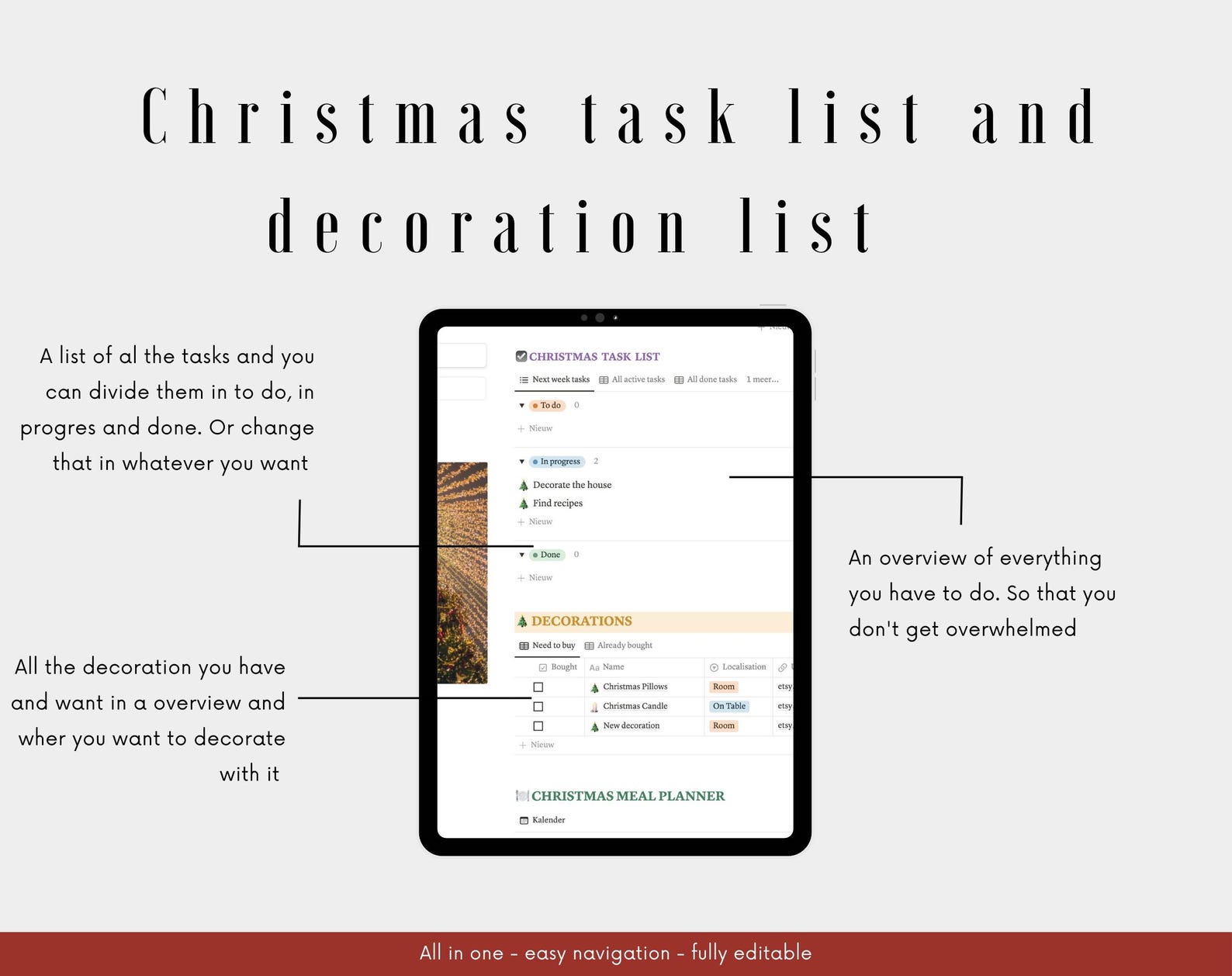 Notion Template / Planner / Gift Tracker for Christmas / Holidays ...