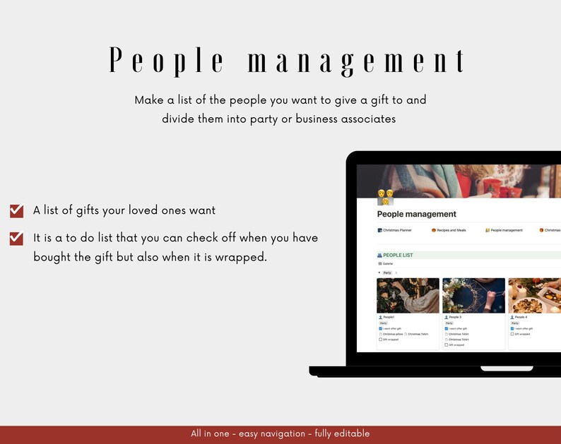Notion Template / Planner / Gift Tracker for Christmas / Holidays ...